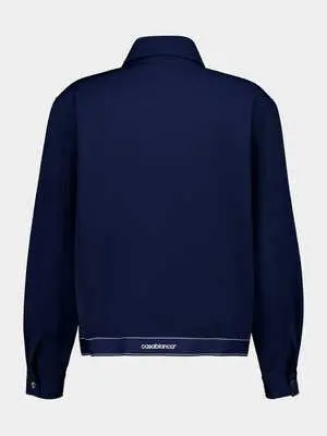 Casablanca Sports Jacket In Virgin Wool - Blue