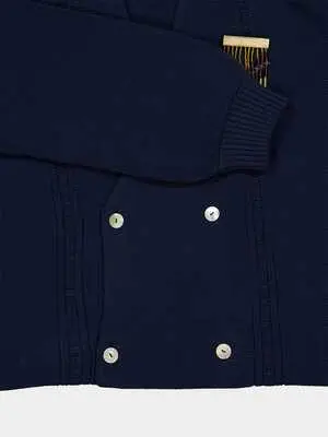 BODE Double-breasted Cardigan - Blue