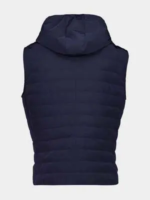 Brunello Cucinelli Padded Hooded Vest - Blue
