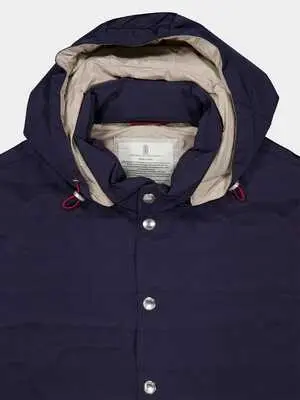 Brunello Cucinelli Padded Hooded Vest - Blue