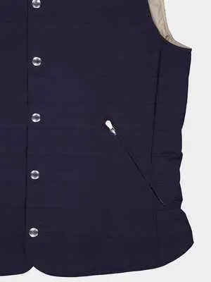 Brunello Cucinelli Padded Hooded Vest - Blue