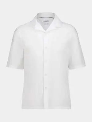 Brunello Cucinelli Cotton Short-sleeve Shirt - White