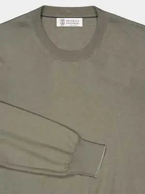 Brunello Cucinelli Lightweight Cotton Crewneck Sweater - Green