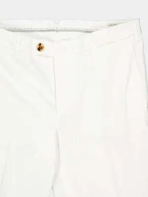 Brunello Cucinelli Italian Fit Cotton Trousers - White