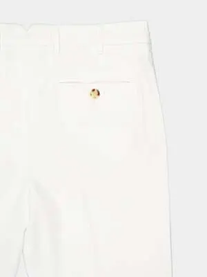 Brunello Cucinelli Italian Fit Cotton Trousers - White