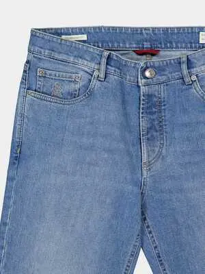 Brunello Cucinelli Light Denim Traditional Fit Jeans - Blue