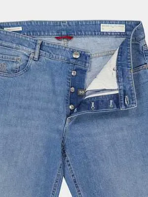 Brunello Cucinelli Light Denim Traditional Fit Jeans - Blue