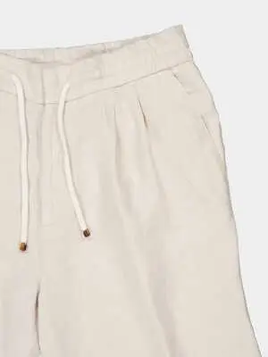Brunello Cucinelli Jute Linen Gabardine Bermuda Shorts