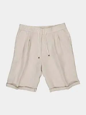 Brunello Cucinelli Jute Linen Gabardine Bermuda Shorts