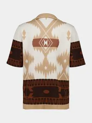 Alanui Chalk Sand Icon Piqué Cotton Shirt - Beige