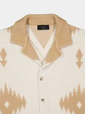 Alanui Chalk Sand Icon Piqué Cotton Shirt - Beige