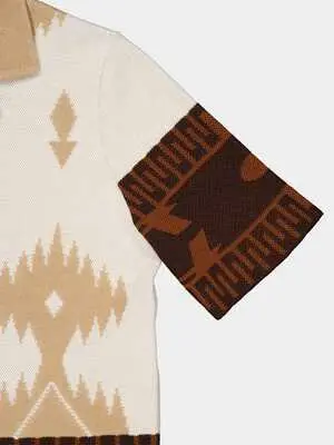 Alanui Chalk Sand Icon Piqué Cotton Shirt - Beige