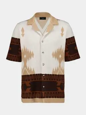 Alanui Chalk Sand Icon Piqué Cotton Shirt - Beige