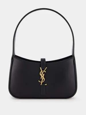 Saint Laurent Mini Le 5 À 7 Leather Bag - Black