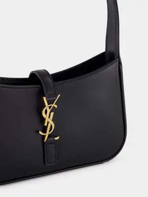 Saint Laurent Mini Le 5 À 7 Leather Bag - Black
