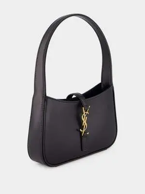 Saint Laurent Mini Le 5 À 7 Leather Bag - Black