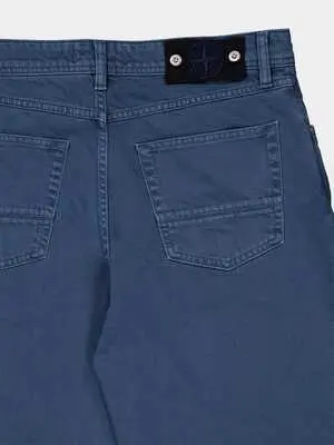 Stone Island Indigo Cotton Trousers