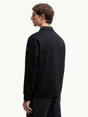 Moncler Cotton-blend Half-zip Sweatshirt - Blue