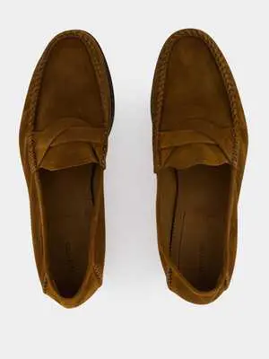 TOM FORD Leather Loafers - Burgundy