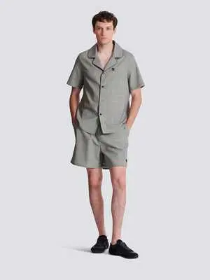 Balmain Black Short-sleeved Prince Of Wales Pyjama Shirt