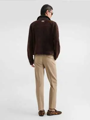 Dolce & Gabbana Stretch Cotton Gabardine Trousers - Beige