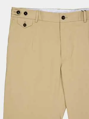 Dolce & Gabbana Stretch Cotton Gabardine Trousers - Beige