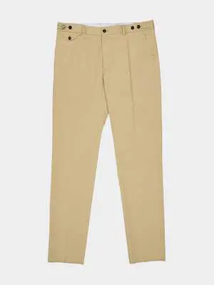 Dolce & Gabbana Stretch Cotton Gabardine Trousers - Beige