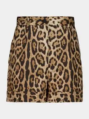 Dolce & Gabbana Animal Print Shorts For Women