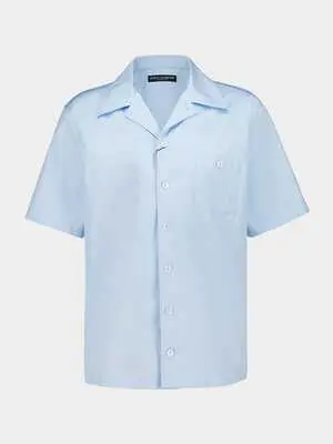 Dolce & Gabbana Light Short-sleeve Cotton Shirt - Blue