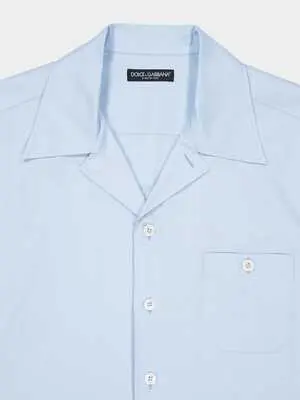 Dolce & Gabbana Light Short-sleeve Cotton Shirt - Blue