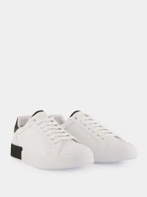 Dolce & Gabbana Portofino Calfskin Sneakers - Black
