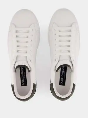 Dolce & Gabbana Portofino Calfskin Sneakers - Black