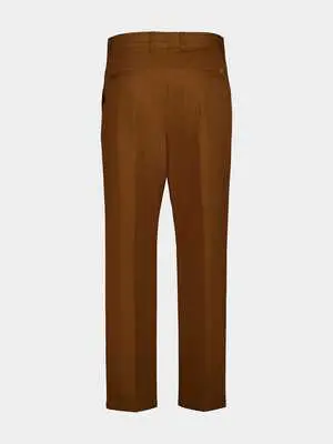 Valentino Garavani Cotton Gabardine Chino Pants - Brown