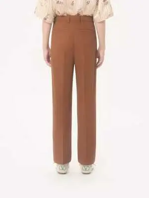 Valentino Garavani Cotton Gabardine Chino Pants - Brown
