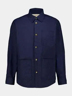 Valentino Garavani Cotton Blend Gulf Jacket - Blue