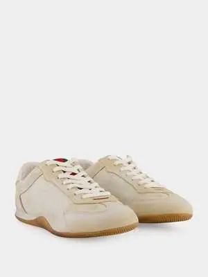 Gucci Washed Leather Gg Shift Sneakers - White