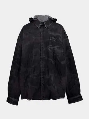 Balenciaga Cotton Shirt Parka - Black