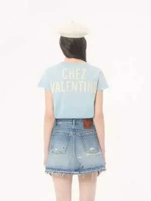 Valentino Garavani Cotton Jersey T-shirt - Blue