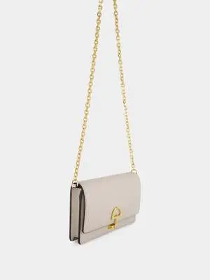 Gucci Sphinx Calfskin Wallet With Removable Chain - Beige