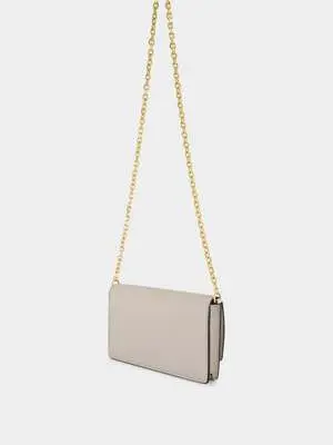 Gucci Sphinx Calfskin Wallet With Removable Chain - Beige