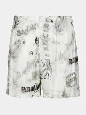 Balenciaga Pyjama Shorts - Grey