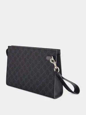 Gucci Gg Supreme Small Pouch With Ceramic-effect Gg Detail