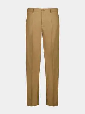 Moncler Technical Cotton Blend Trousers Beige