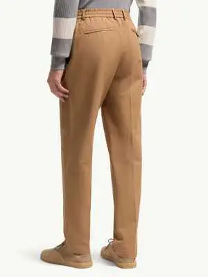 Moncler Technical Cotton Blend Trousers - Beige
