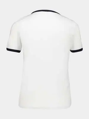 Marni Cotton Jersey T-shirt With Contrast Trims - White