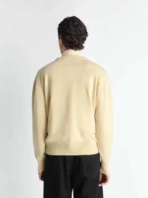 LEMAIRE Wool And Cashmere Crewneck Sweater - Yellow