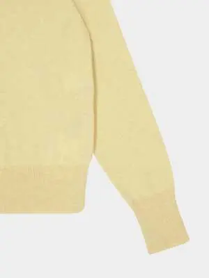 LEMAIRE Wool And Cashmere Crewneck Sweater - Yellow