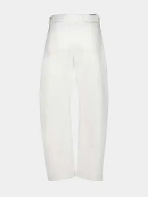 LEMAIRE Twisted Belted Denim Pants - White