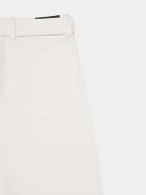 LEMAIRE Twisted Belted Denim Pants - White
