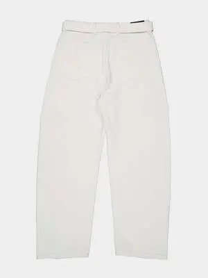 LEMAIRE Twisted Belted Denim Pants - White